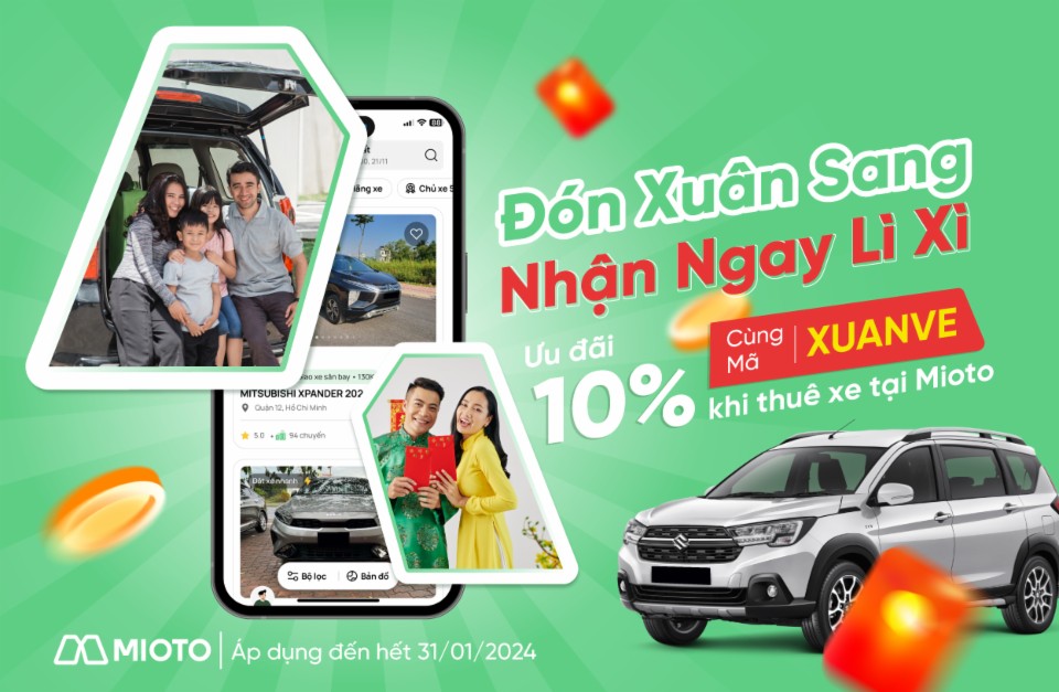 Mioto - Ứng dụng cho thuê xe tự lái & có tài xế 4-7 chỗ