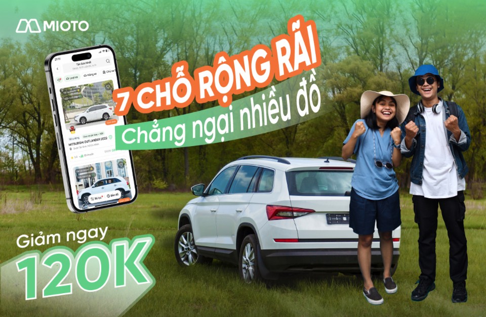 Mioto - Ứng dụng cho thuê xe tự lái & có tài xế 4-7 chỗ