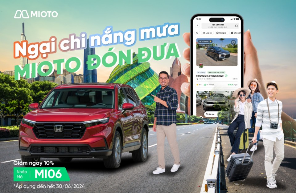 Mioto - Ứng dụng cho thuê xe tự lái & có tài xế 4-7 chỗ