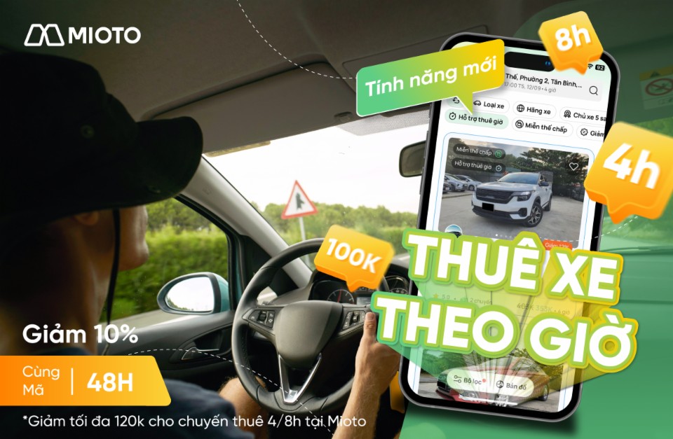 Mioto - Ứng dụng cho thuê xe tự lái & có tài xế 4-7 chỗ
