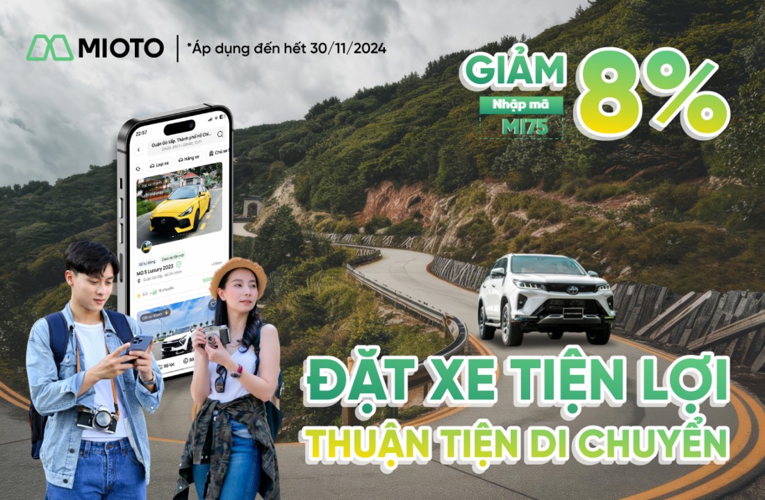 Mioto - Ứng dụng cho thuê xe tự lái & có tài xế 4-7 chỗ