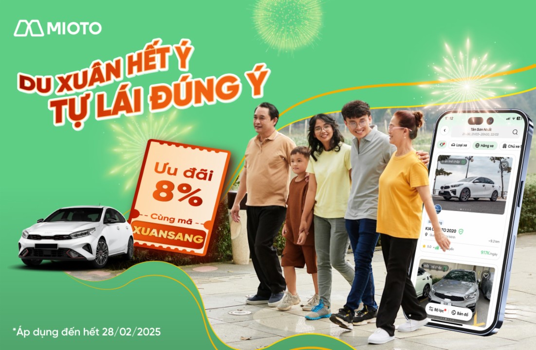 Mioto - Ứng dụng cho thuê xe tự lái & có tài xế 4-7 chỗ
