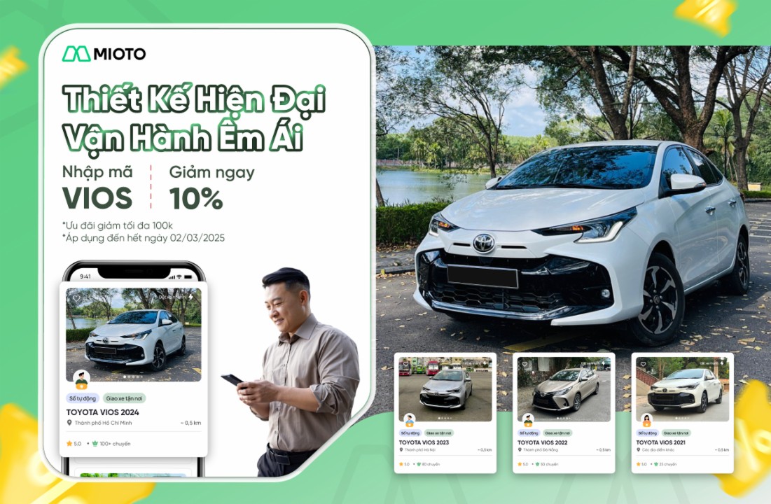 Mioto - Ứng dụng cho thuê xe tự lái & có tài xế 4-7 chỗ