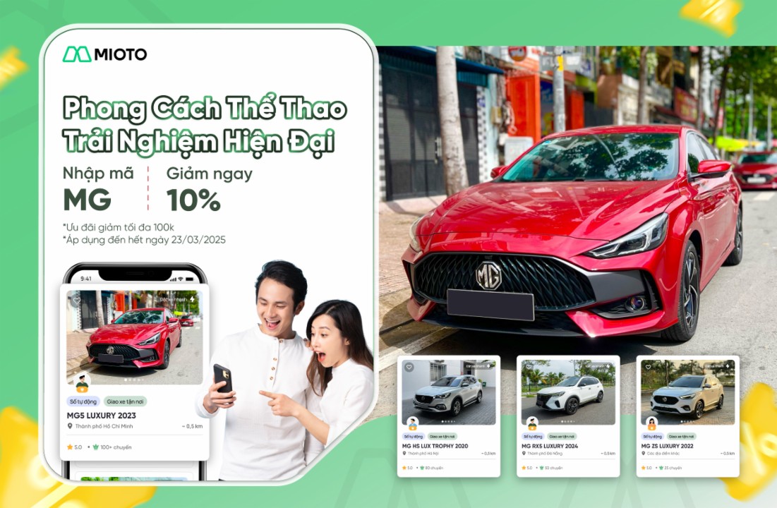 Mioto - Ứng dụng cho thuê xe tự lái & có tài xế 4-7 chỗ